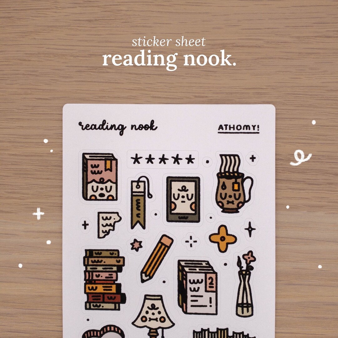 Reading Stickers for Journaling Cozy Stationery Stickers for Book Worm ...
