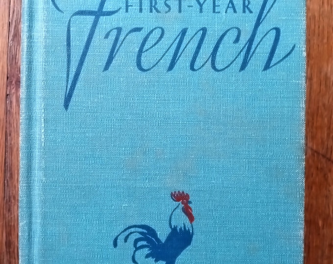 Antique Book | FIRST-YEAR FRENCH | 1946 | French Textbook | O'brien and ...