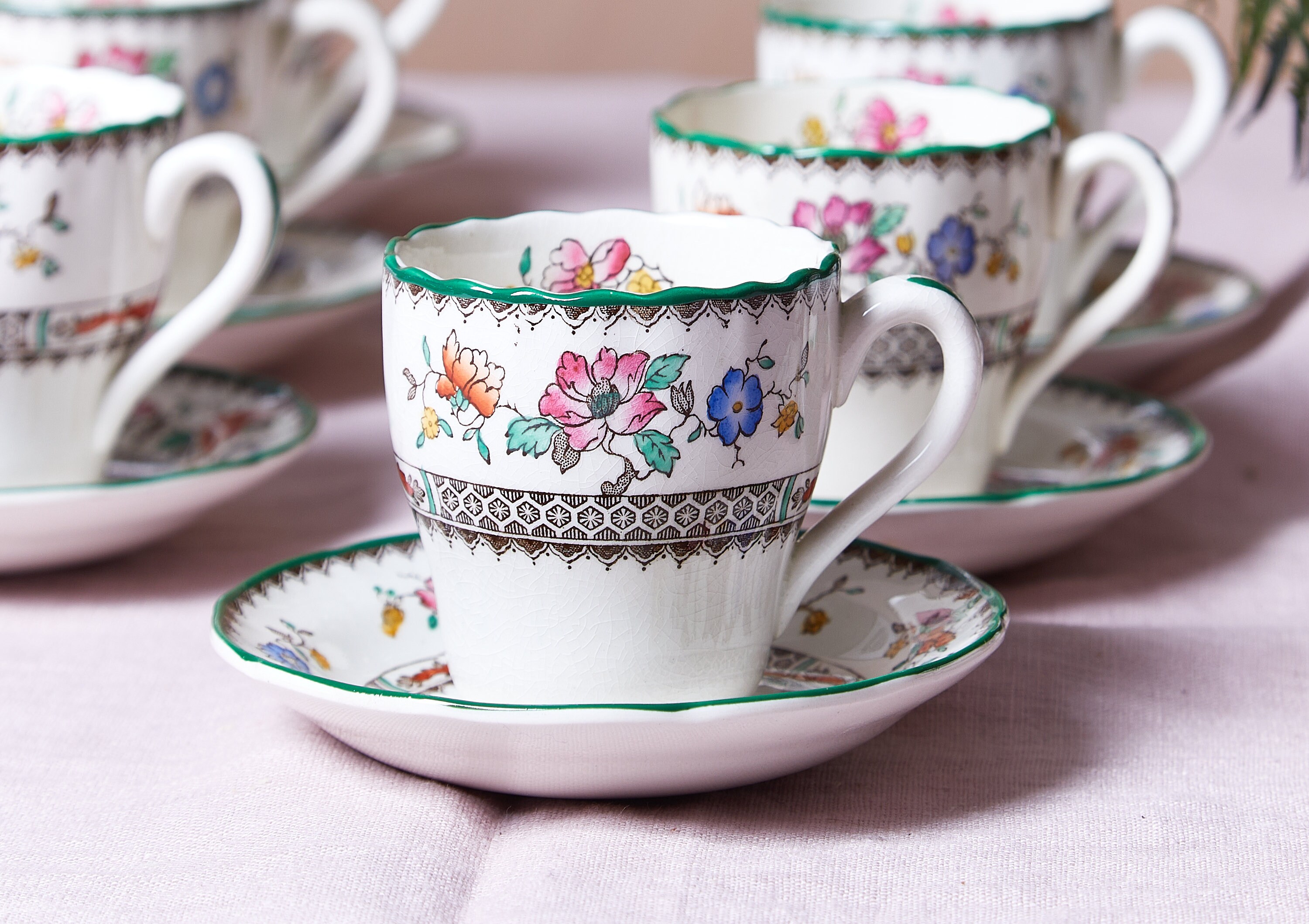 8 Coffee Cups and Saucers by Spode - Etsy UK