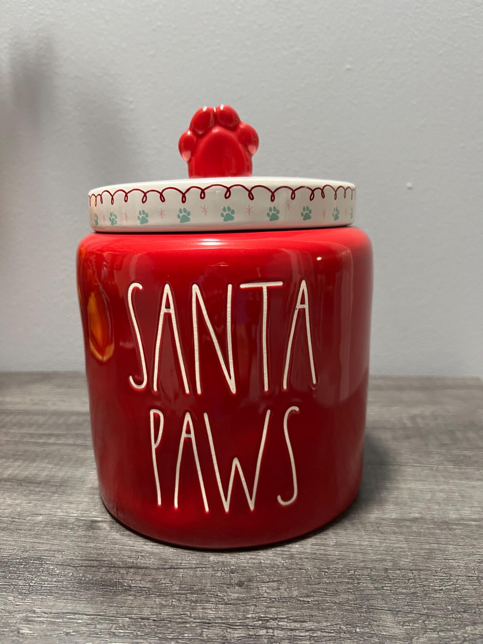 Rae Dunn SANTA PAWS Ceramic Canister - Etsy