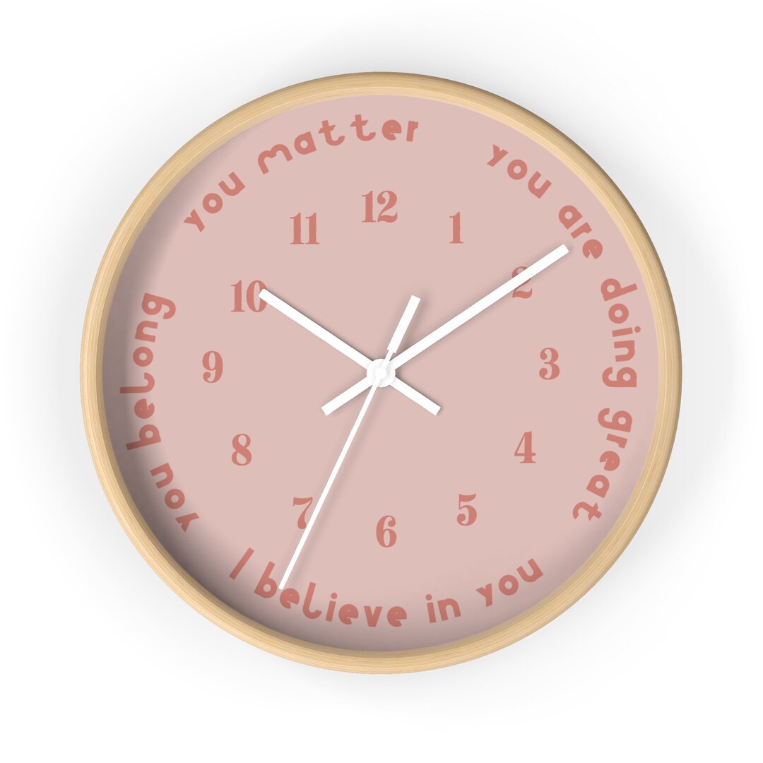 Positive Affirmation Clock for Classrooms | School Counselor Decor | Psychologist Office ...