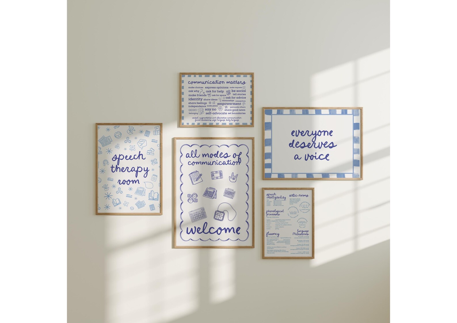 Speech Therapy Poster Bundle – 6 Printable SLP Posters for Classroom ...