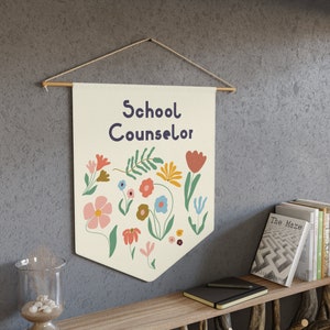 Door Sign for School Counselor - Flowers - Etsy