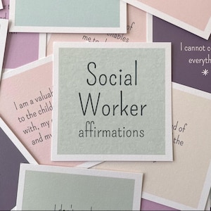 Social Worker Affirmation Cards – Self-care Gift (printable PDF) - Etsy