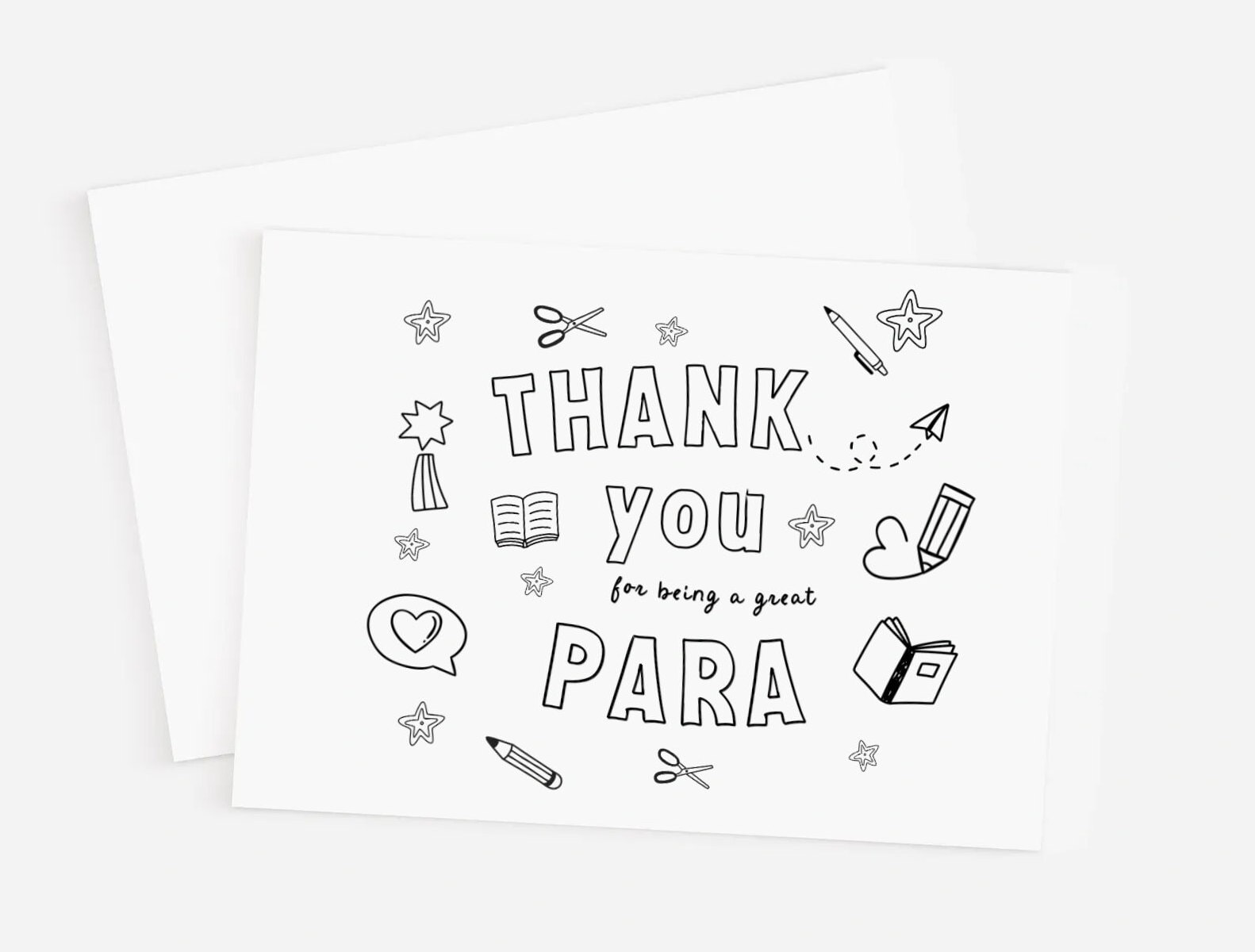 Appreciation Card for Paraprofessionals Para Thank You Card End of Year ...