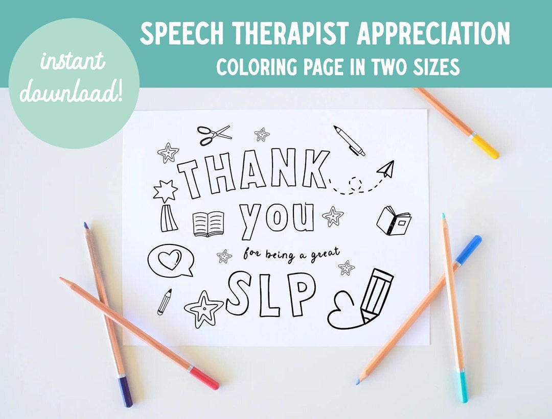 SLP Appreciation Card | Thank You Card for Speech Therapists | SLP ...