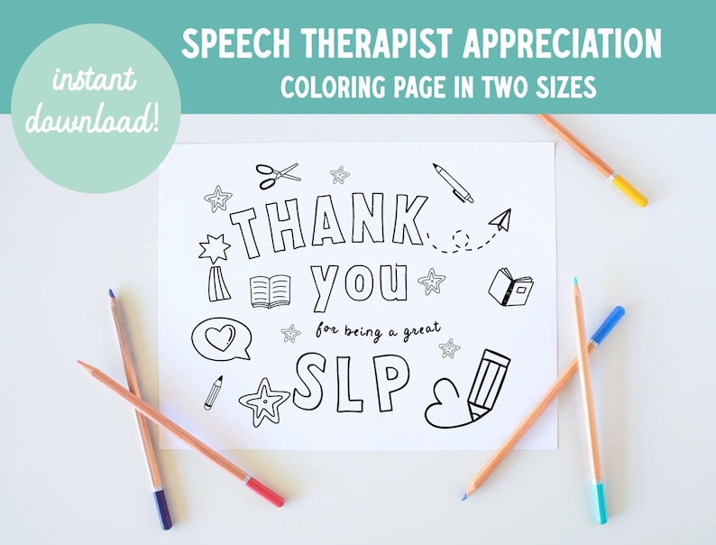 SLP Appreciation Card | Thank You Card for Speech Therapists | SLP ...