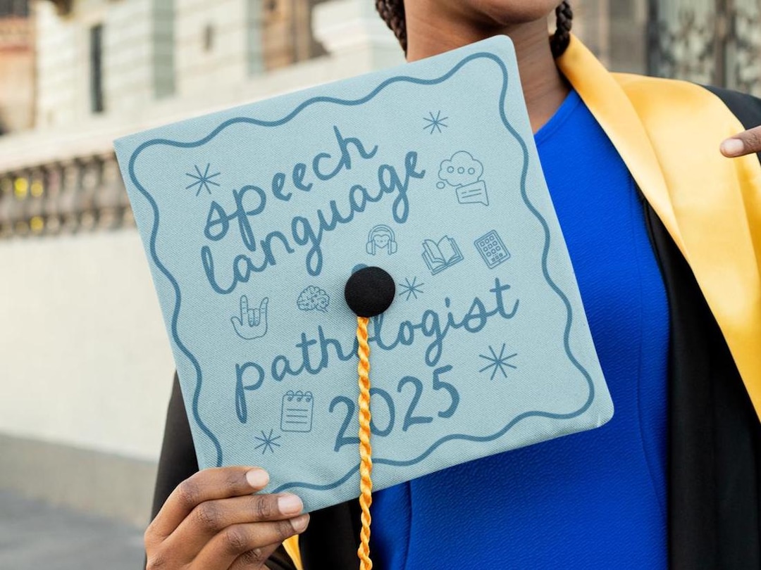 Speech Language Pathology Grad Cap Topper - SLP Graduation Digital ...