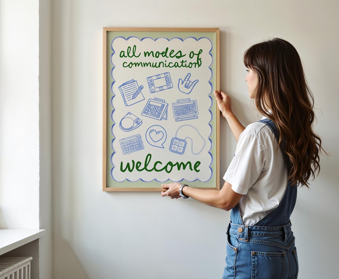 All Modes of Communication Welcome Art Print, Speech Therapy Decor ...