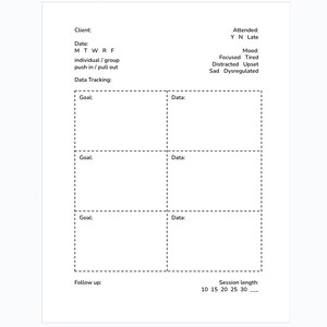 Printable SLP Data Collection Sheets | Speech Therapy Data Collection ...