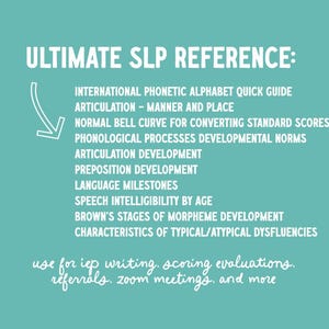 SLP Desk Mat | Ultimate Speech Therapy Reference With Articulation ...