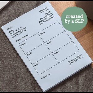 Speech Therapy Sticky Note | SLP Data Sheets | Data Collection Tracking ...