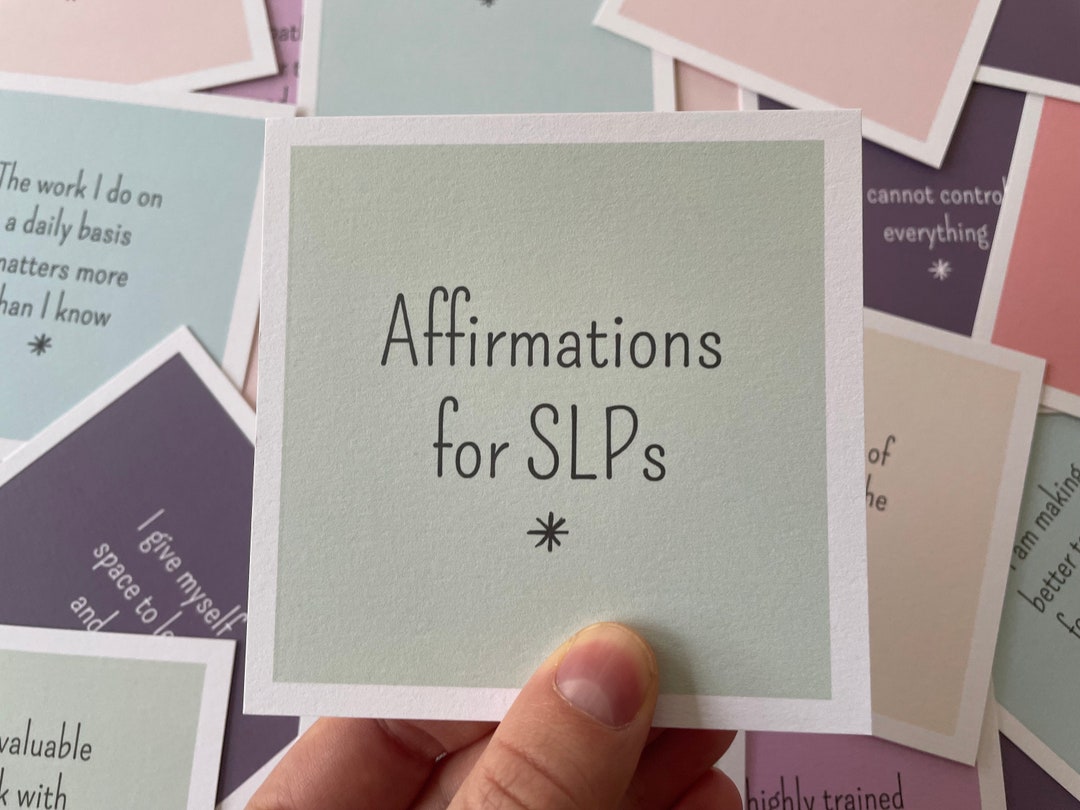 Positive SLP Affirmation Cards | Daily Affirmations for Speech ...
