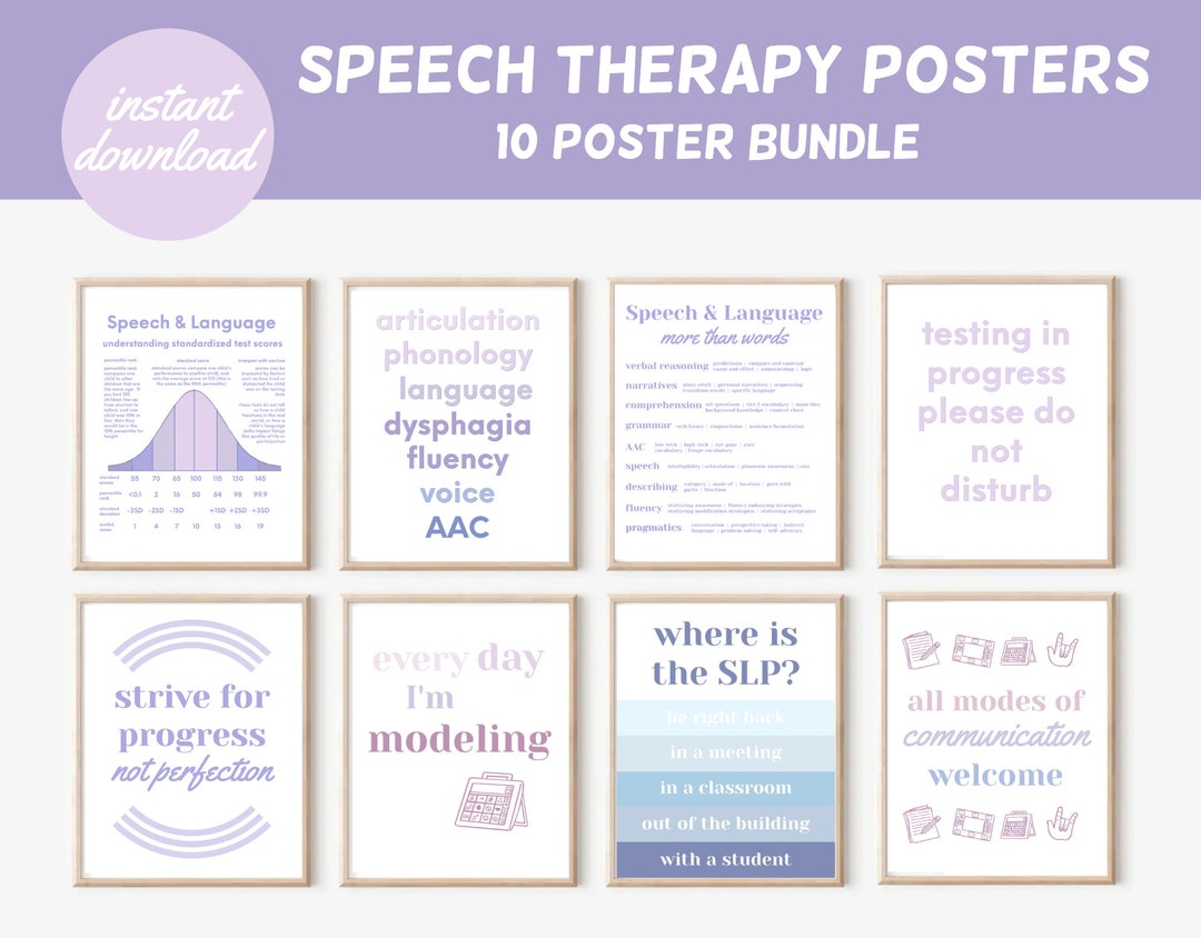 SLP Bulletin Board Posters - Etsy