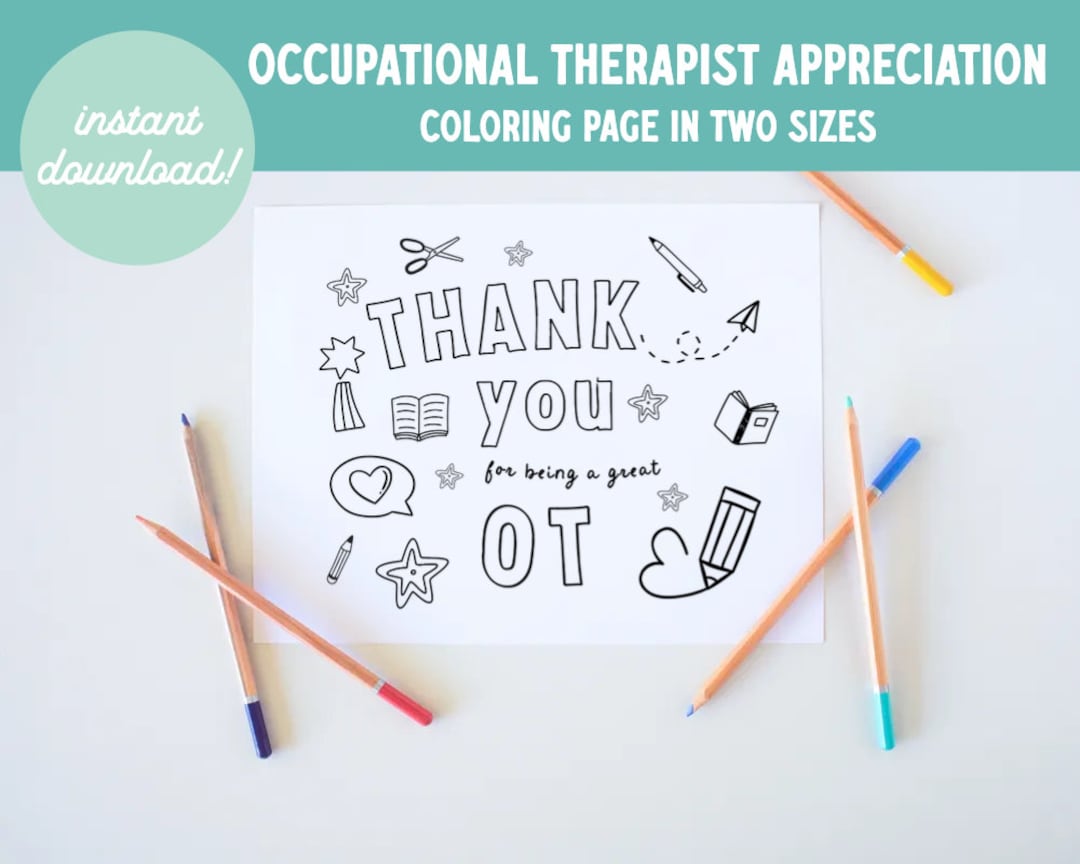 OT Appreciation Card | Thank You Card for Occupational Therapists ...