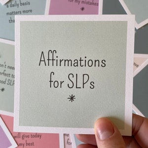 Positive Affirmations Printable for Speech Language Pathologists ...
