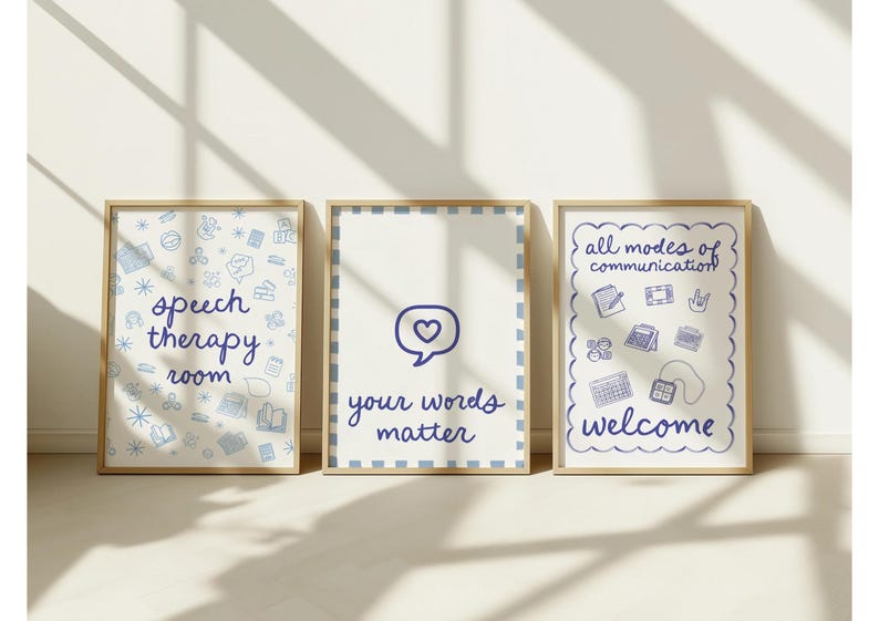 Speech Therapy Poster Bundle – 6 Printable SLP Posters for Classroom ...