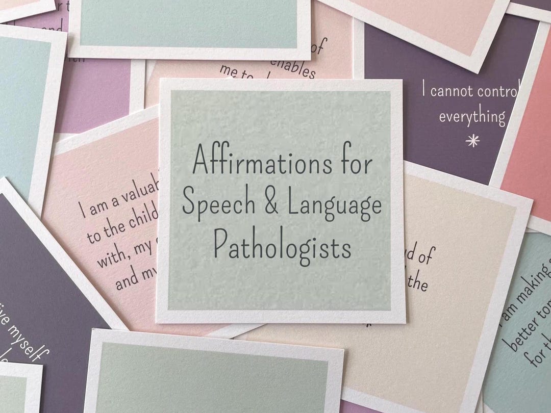 Positive Affirmations Printable for Speech Language Pathologists ...