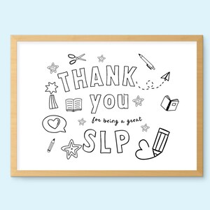 SLP Appreciation Card | Thank You Card for Speech Therapists | SLP ...