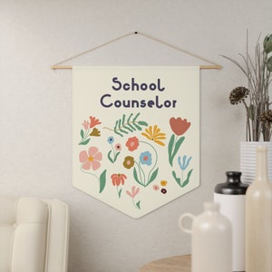Door Sign for School Counselor - Flowers - Etsy