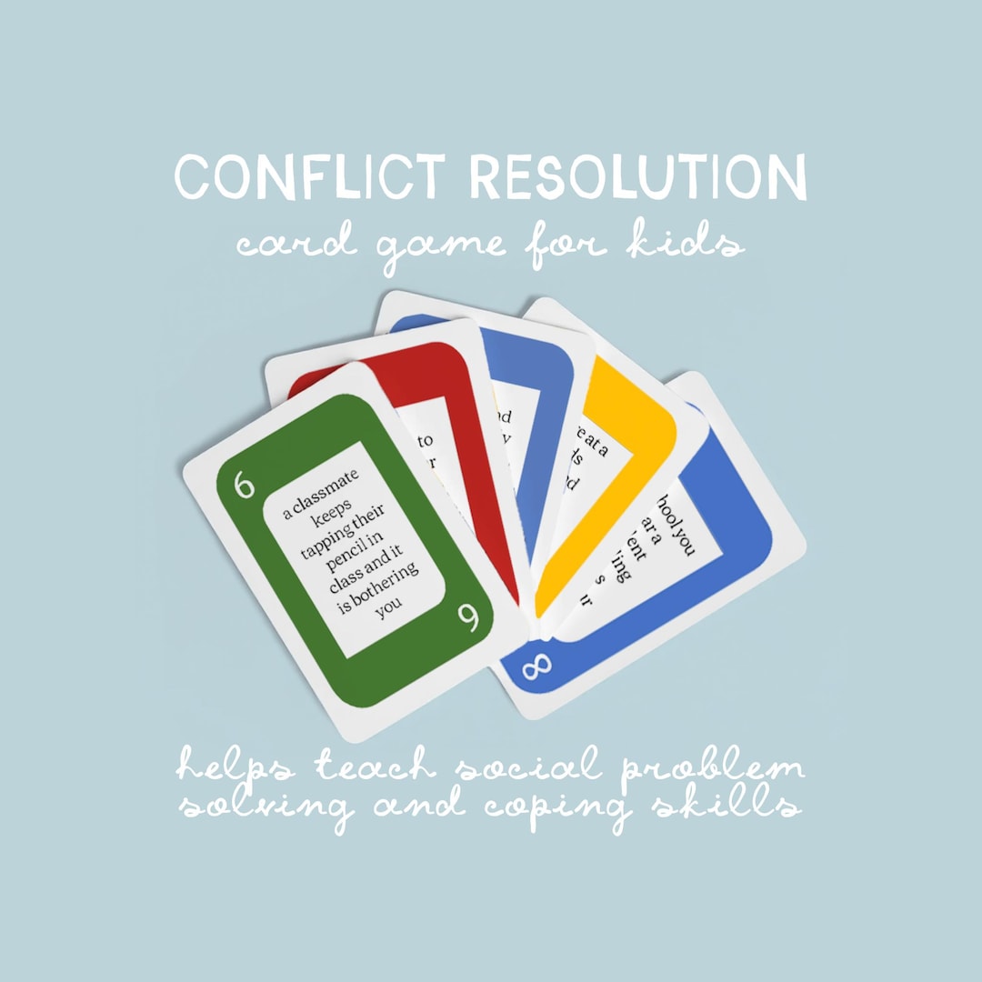 Conflict Resolution Card Game for Kids | Teaches Social Problem Solving ...