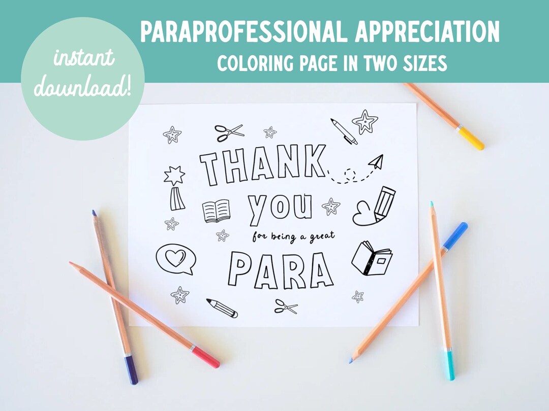 Appreciation Card for Paraprofessionals | Para Thank You Card | End of ...