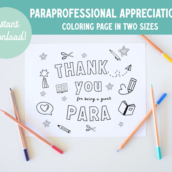 Paraprofessionals Thank You Card - Etsy