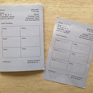 Speech Therapy Sticky Note | SLP Data Sheets | Data Collection Tracking ...