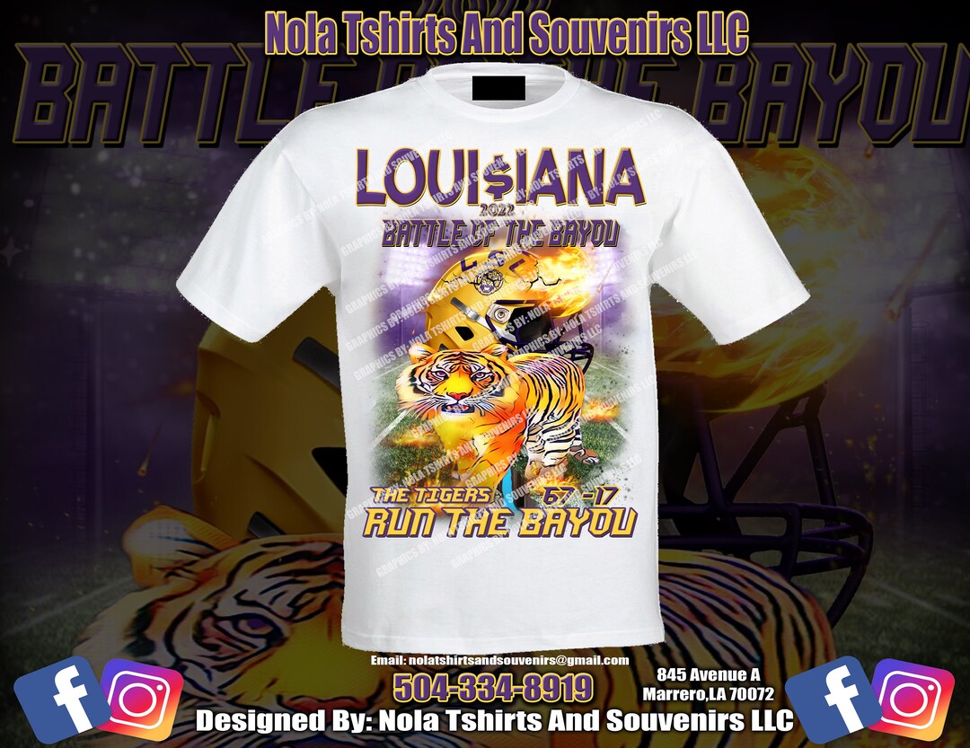 LSU Run the Bayou Sublimation Jpg Design for White Shirts Only - Etsy