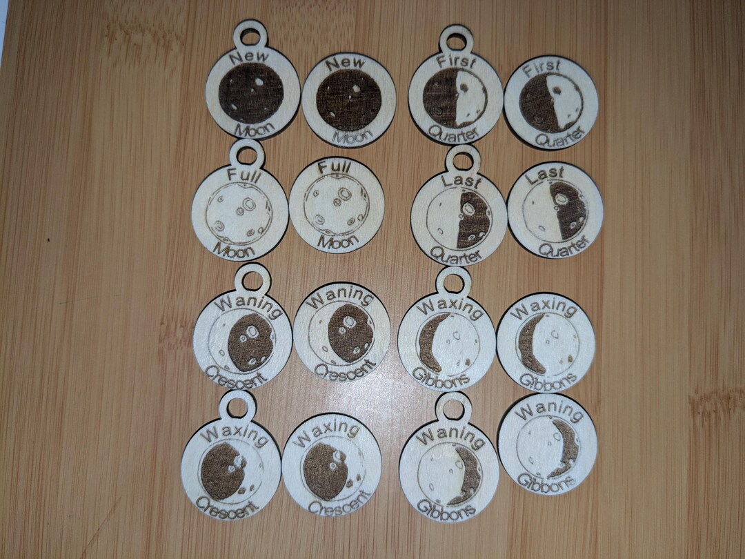 Moon Phase Tokens and Charms - Etsy