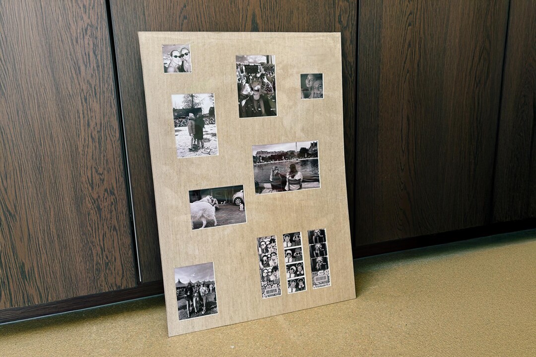 Linen Photo Collage Mat/passe-partout With 10 Custom Cut Outs – 50x70 ...