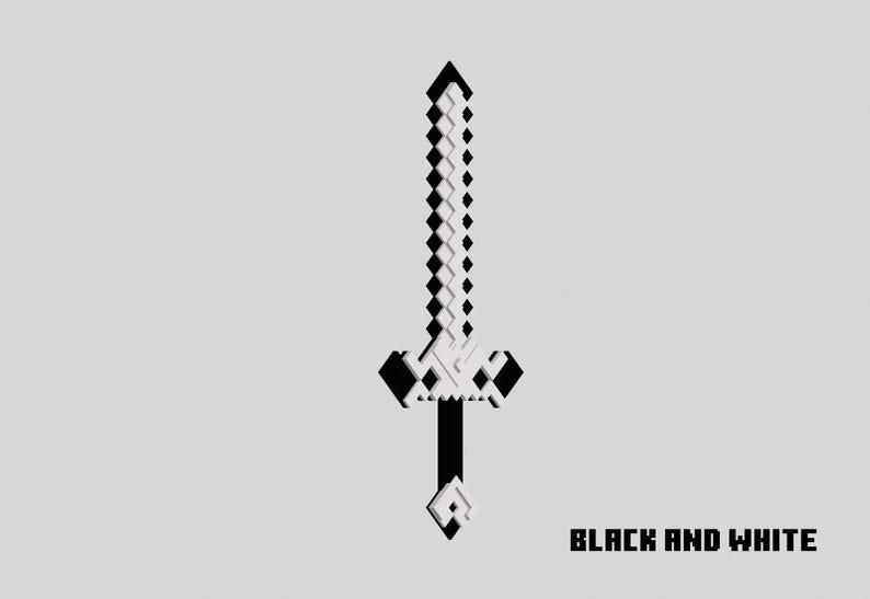 Minecraft 3D Printed Sword - Etsy