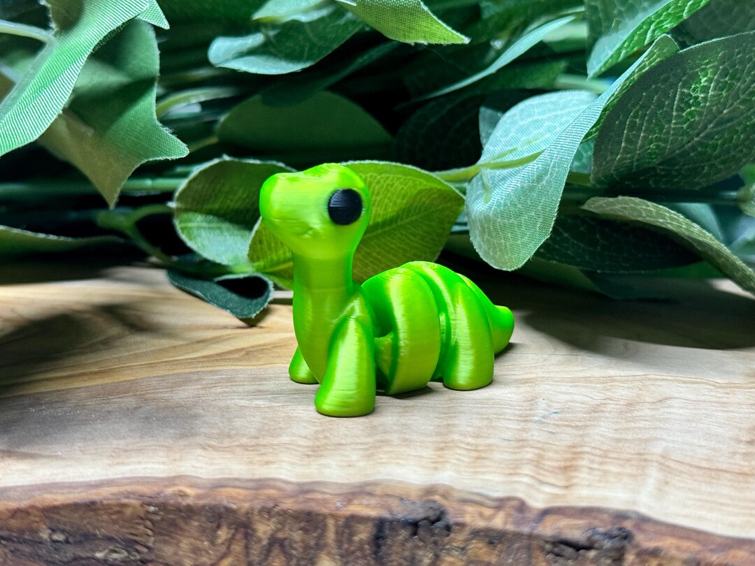 Cute Mini Brontosaurus Fidget Toy / Flexible Animal / 3D Printed ...
