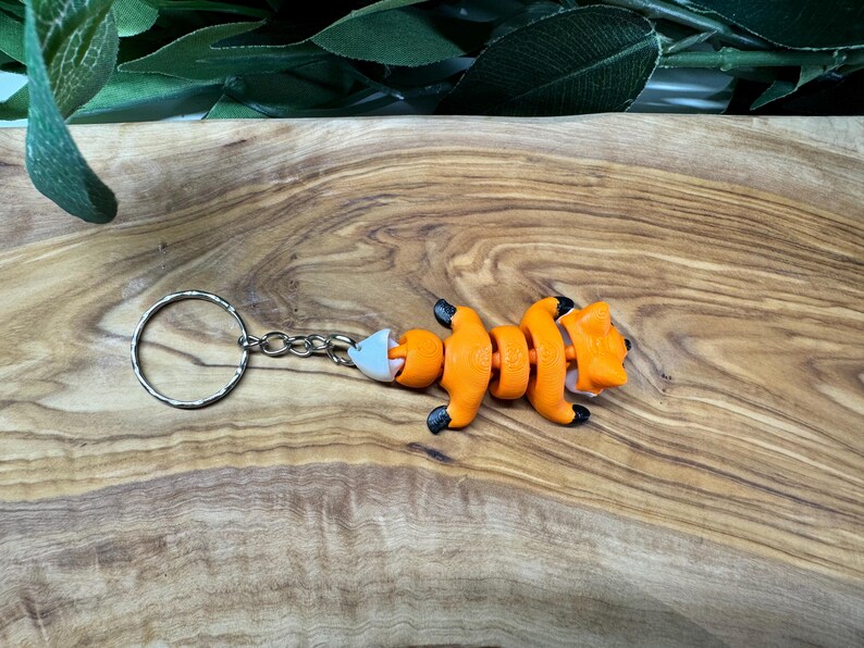 Cute Articulated Fox Keychain / 3D Printed / Cute Fox - Etsy
