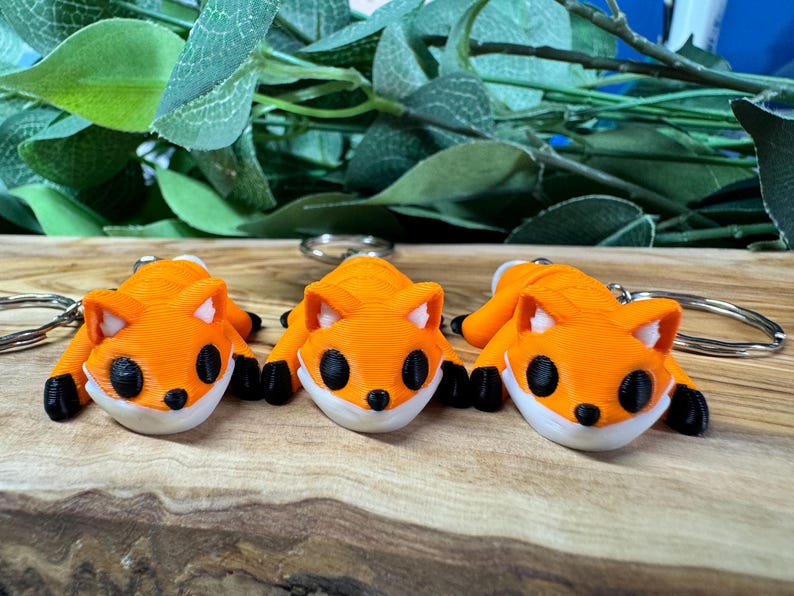 Cute Articulated Fox Keychain / 3D Printed / Cute Fox - Etsy