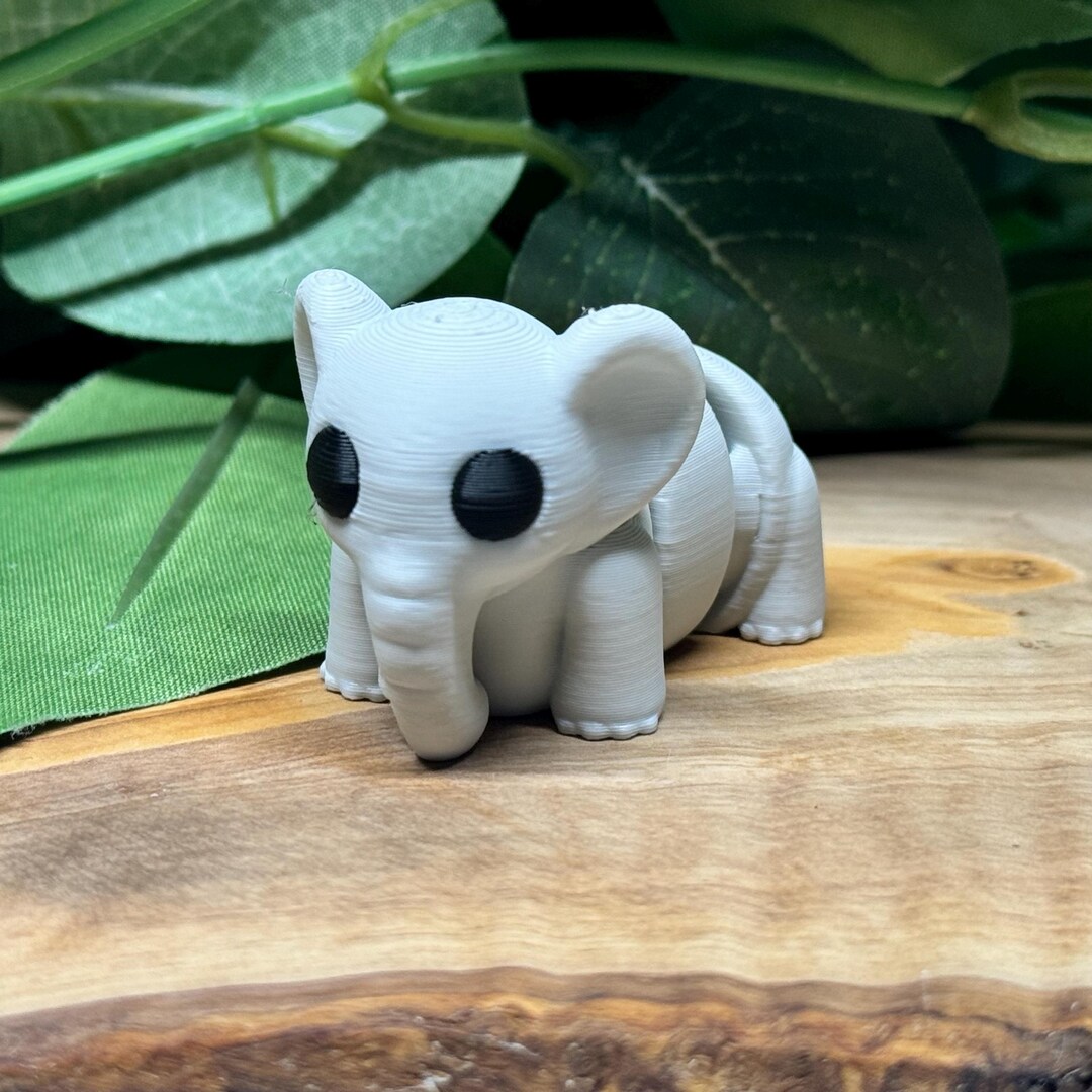 Cute Mini Elephant Fidget Toy / Flexible Animal / 3D Printed ...