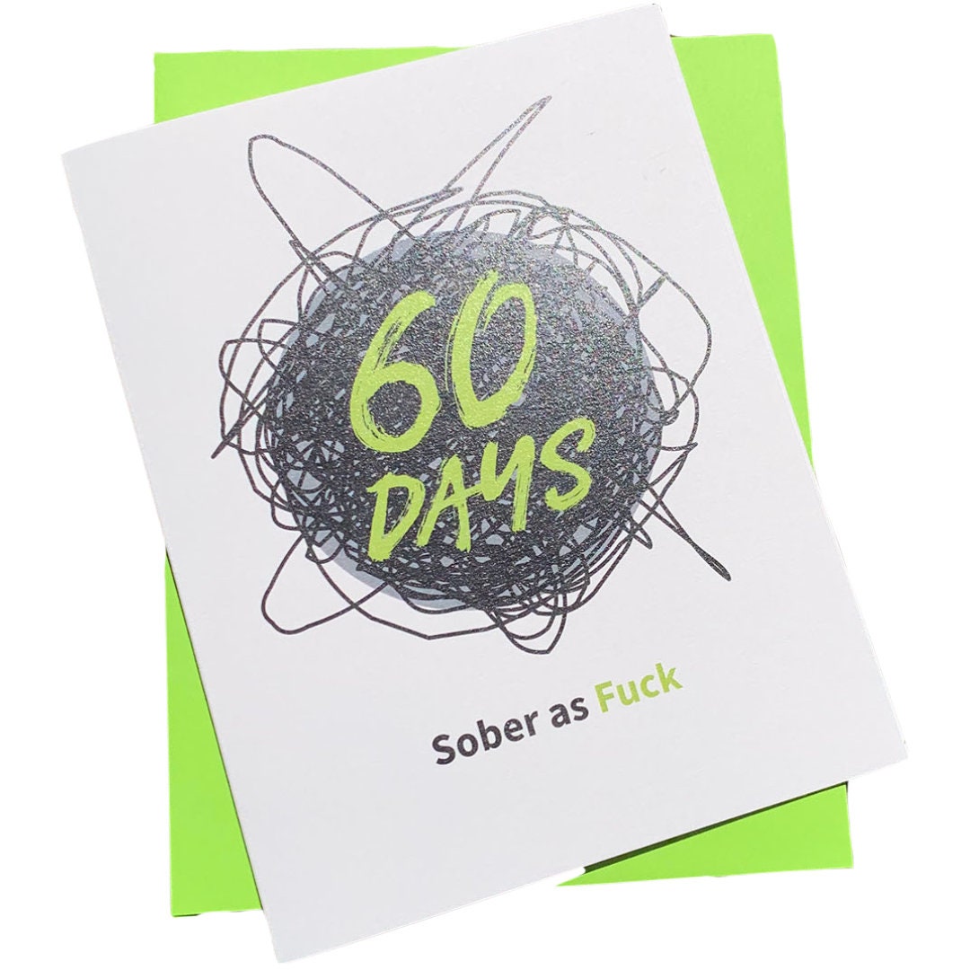 Celebrate 60 Days Sober - Etsy