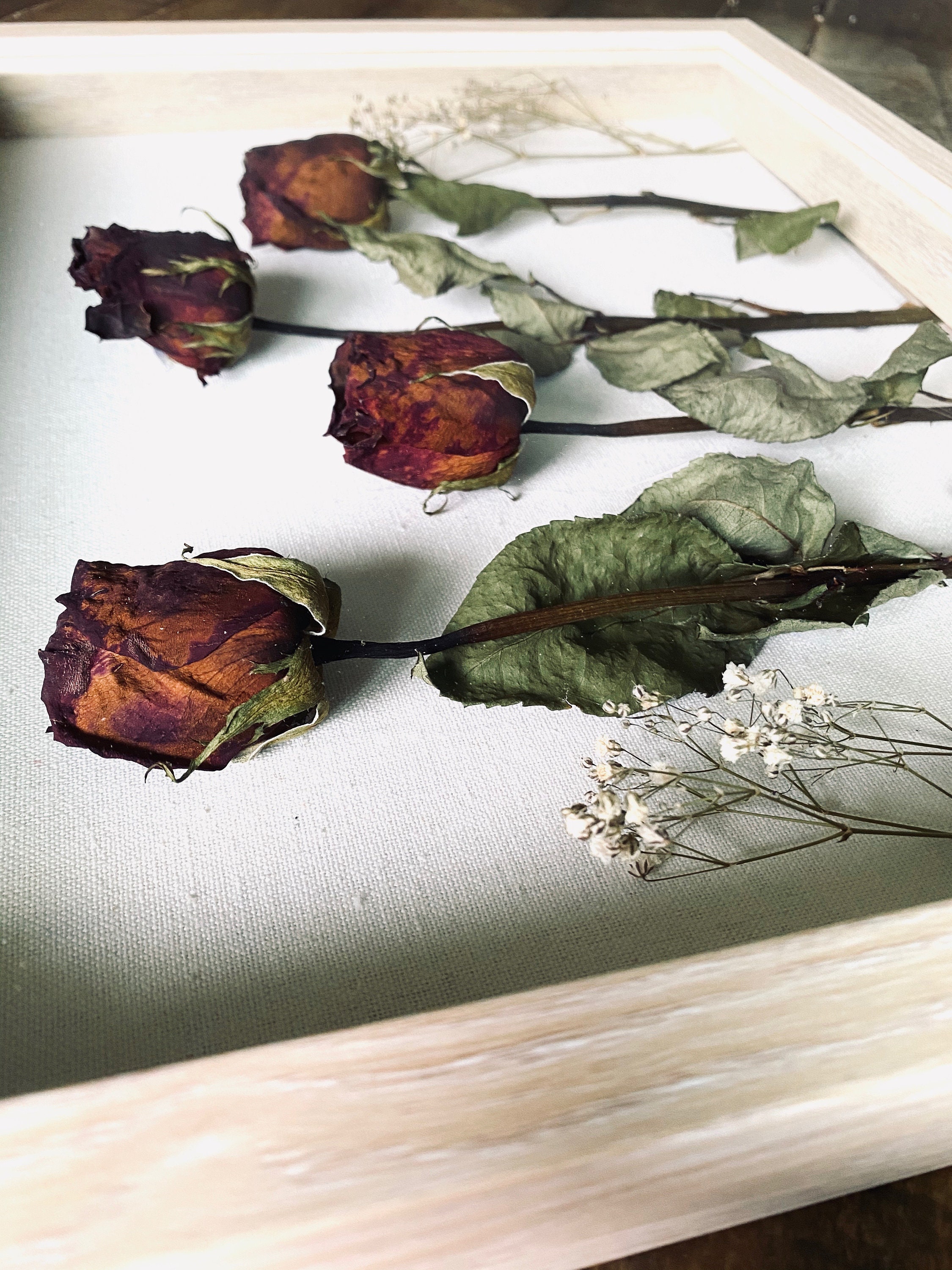 Framed Red Roses in Maplewood Frame Perfect for Any Gift to Loved Ones ...