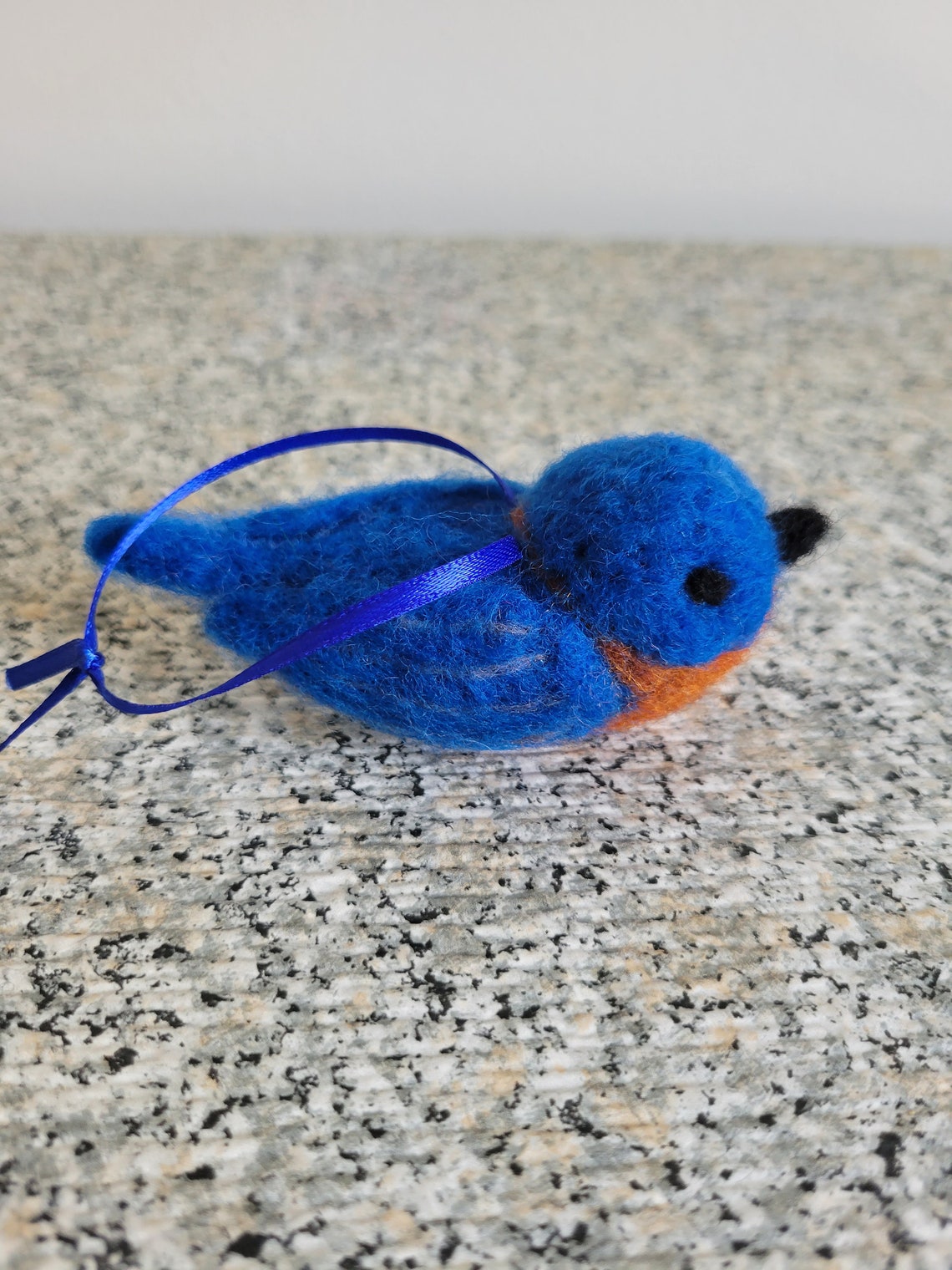 Needle Felted Blue Bird Ornament - Etsy UK