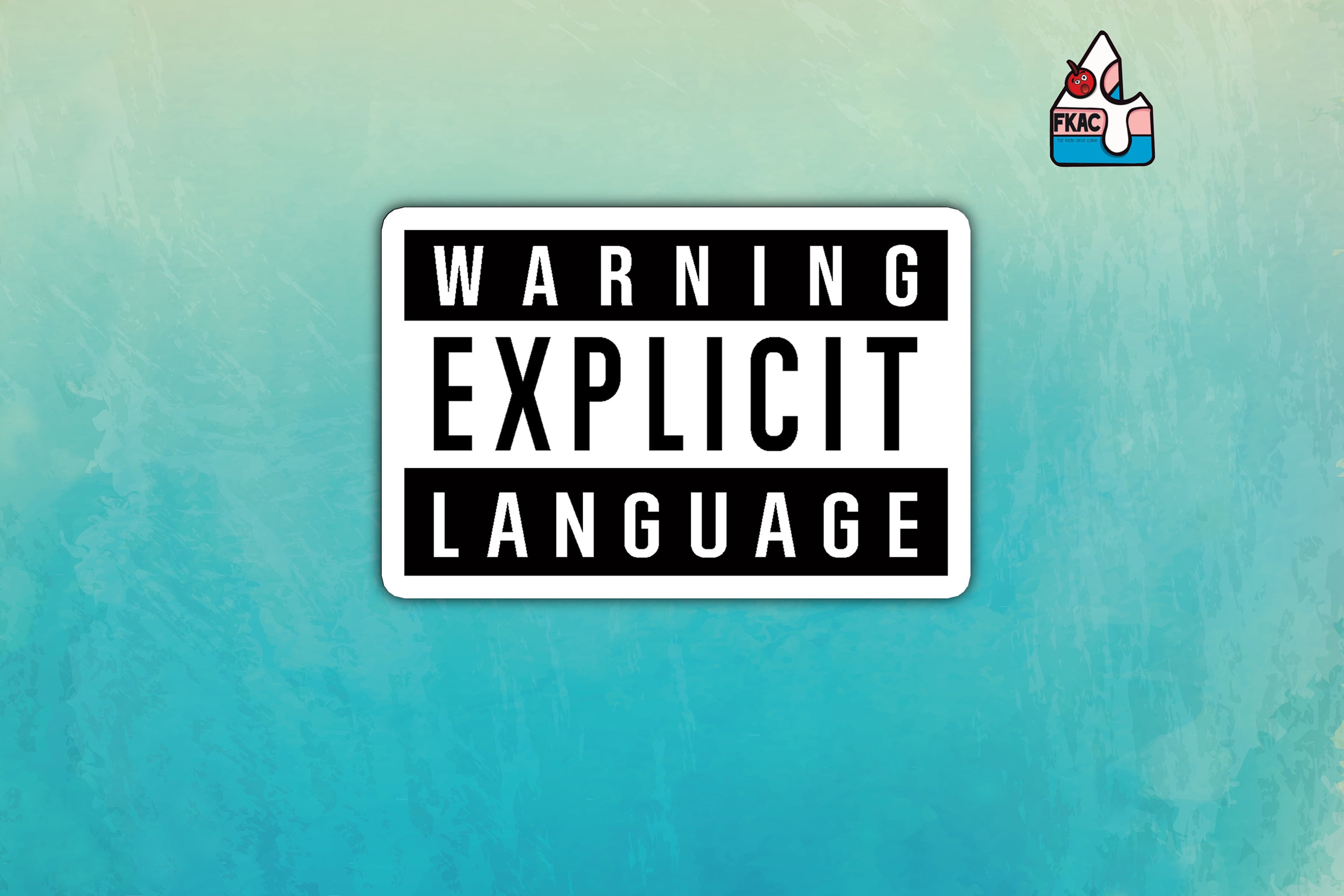 Warning Explicit Fucking Language sticker waterproof sticker | Etsy