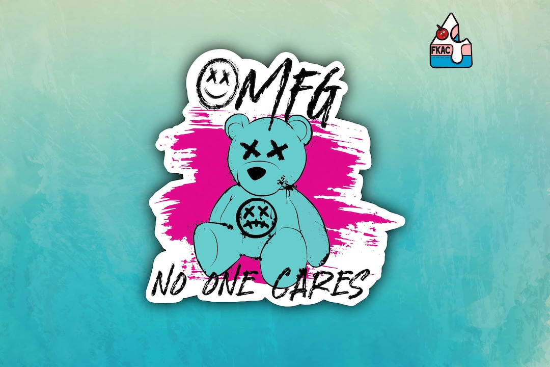 OMFG No One Cares Sticker - Funny Sticker - OMG - Laptop Decal ...
