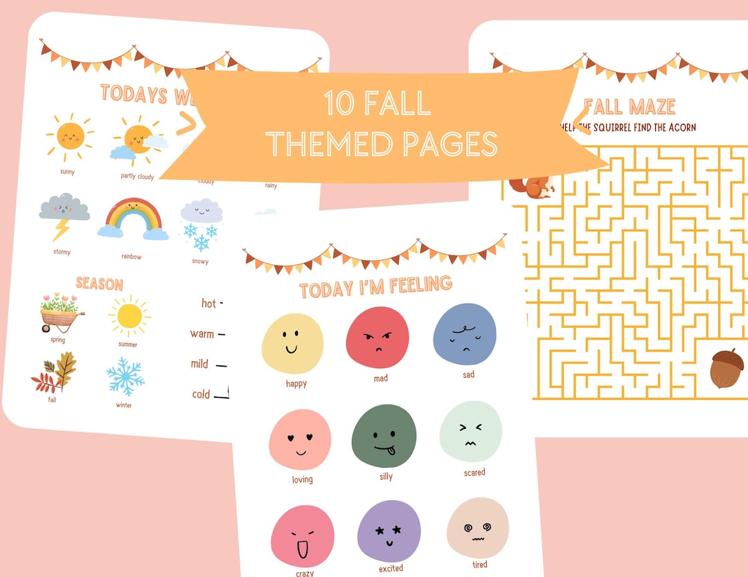 Fall Morning Menu Printables: Homeschool Activity Pack (digital ...
