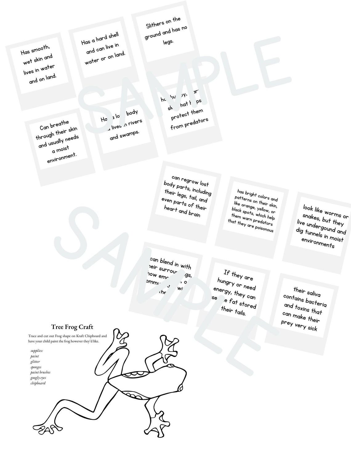 Reptile & Amphibian Unit Printable: Homeschool Activity (PDF) - Etsy