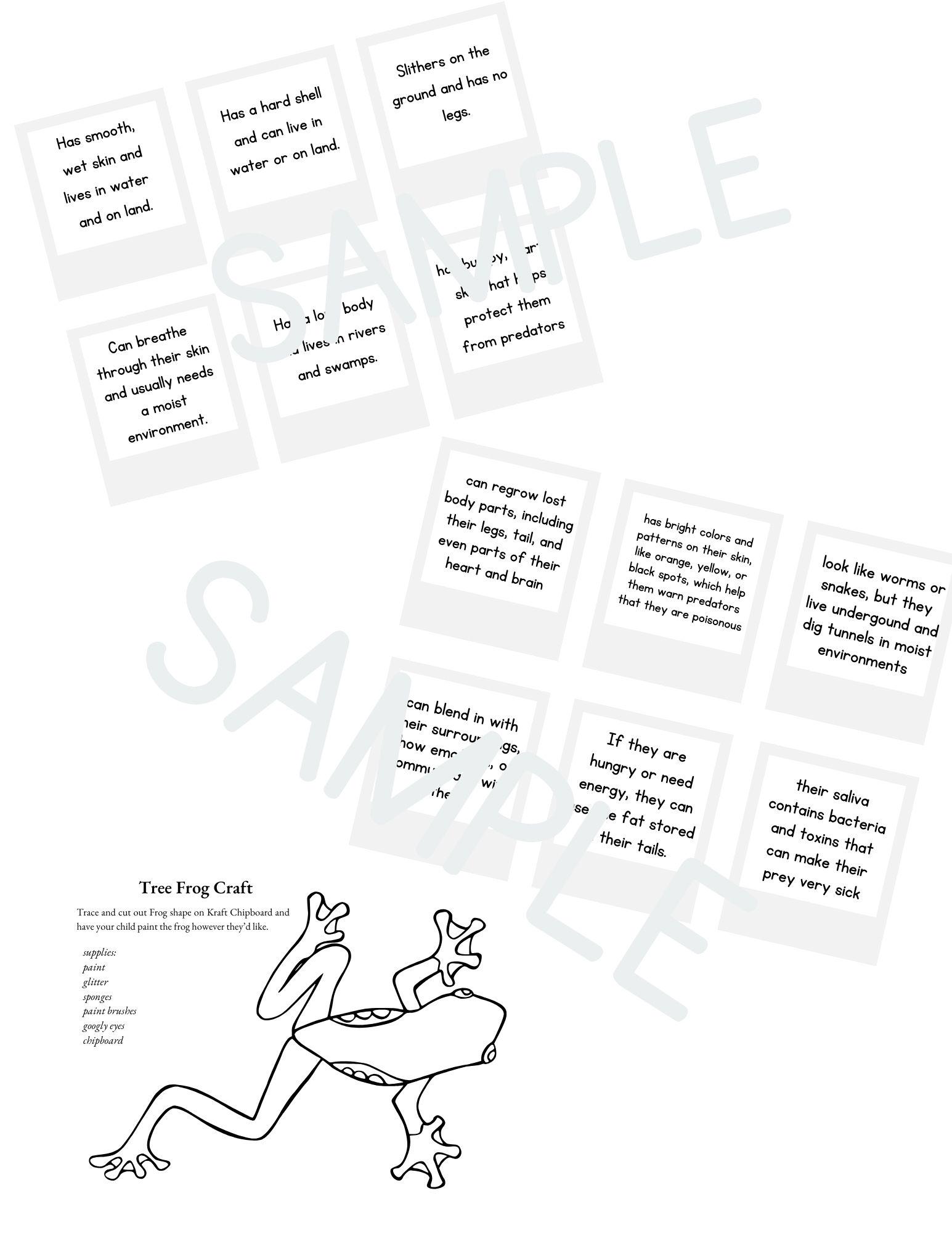 Reptile & Amphibian Unit Printable: Homeschool Activity (PDF) - Etsy