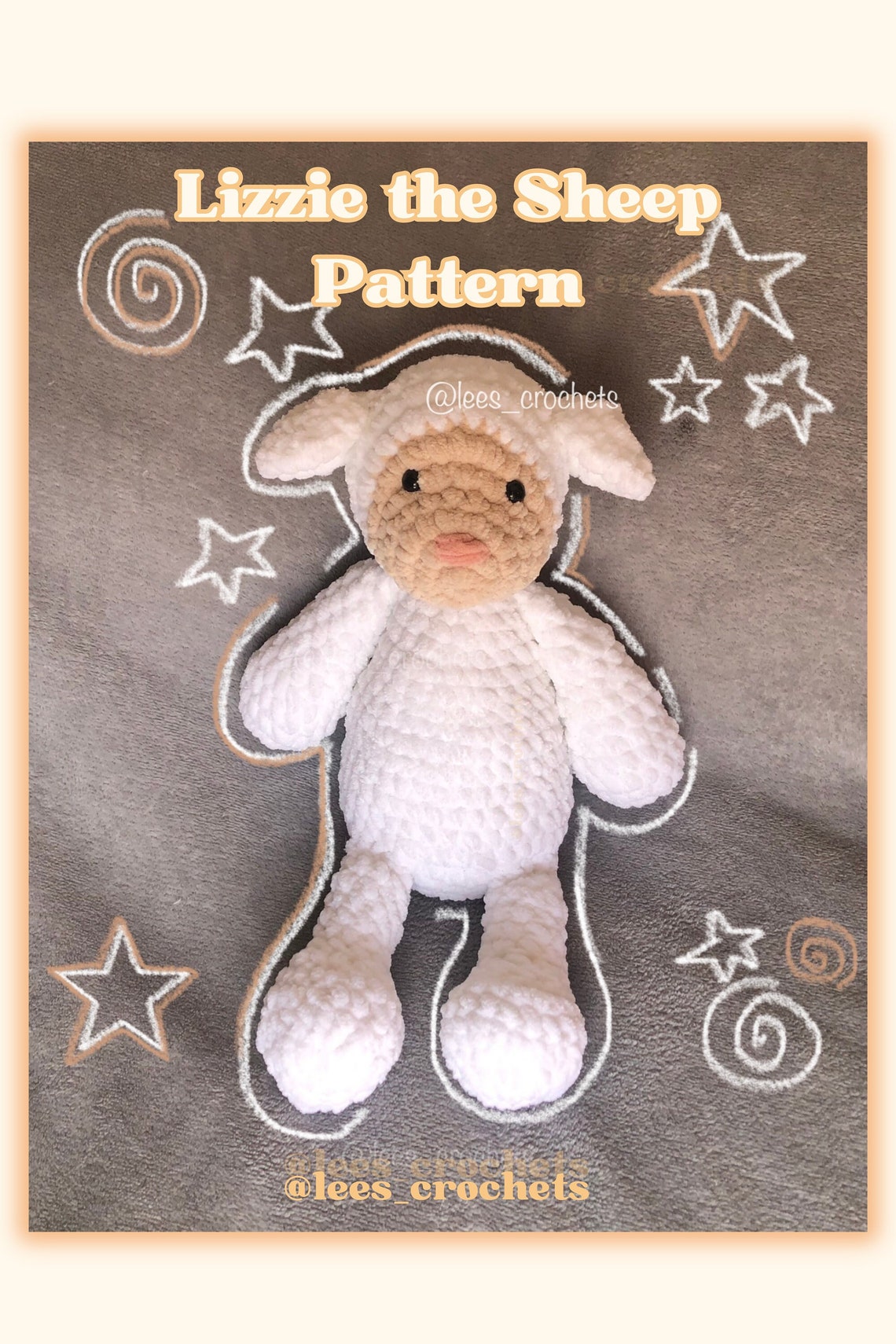 CROCHET PDF PATTERN: Crochet Sheep, Crochet Lizzie the Sheep, Crochet ...