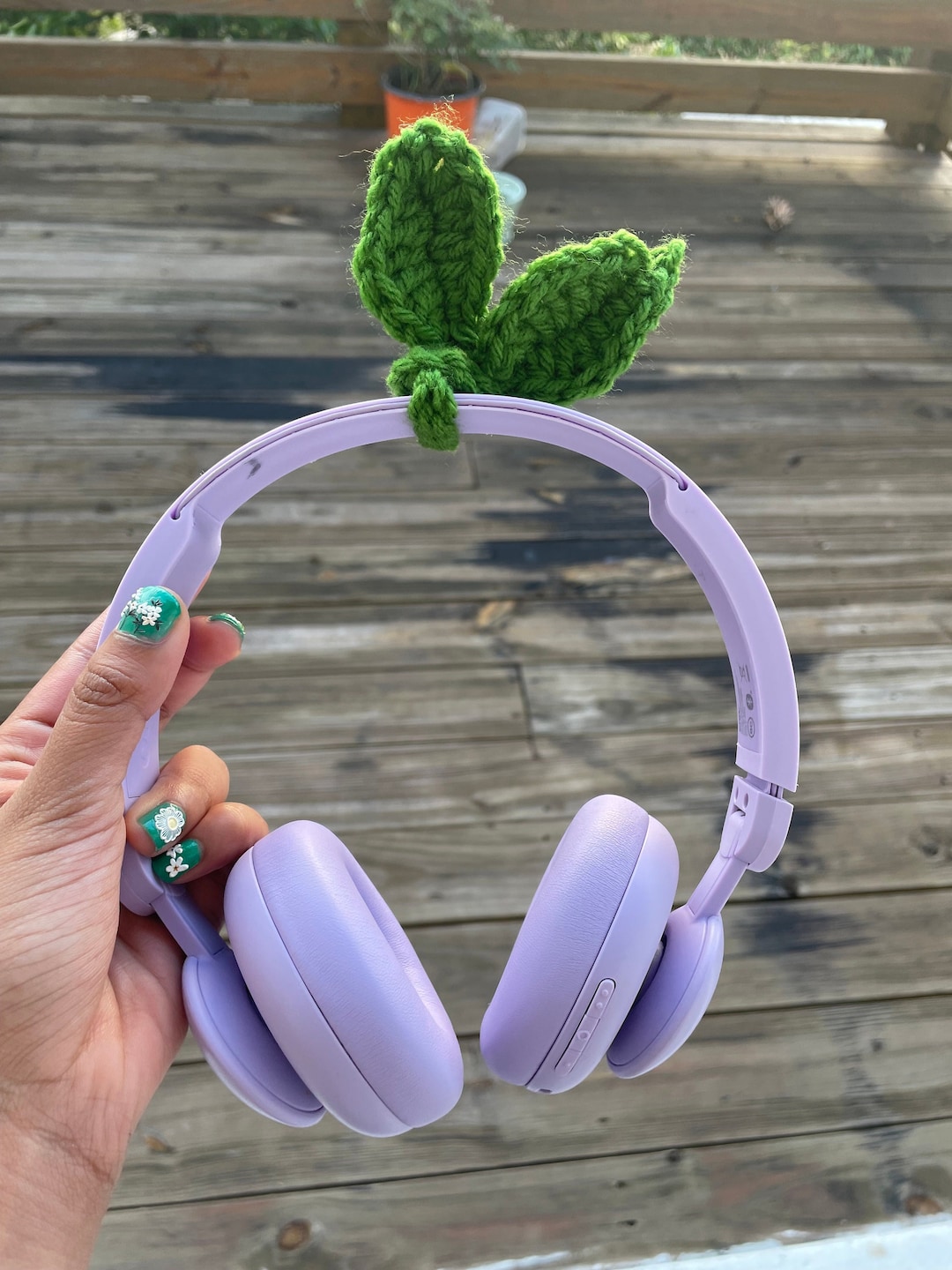 Crochet Sprout Leaf Headphone Accessory/leaf Bookmark/ Cable Tie - Etsy