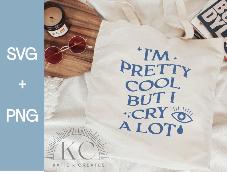 I'm Pretty Cool but I Cry a Lot SVG PNG, Mental Health Awareness ...