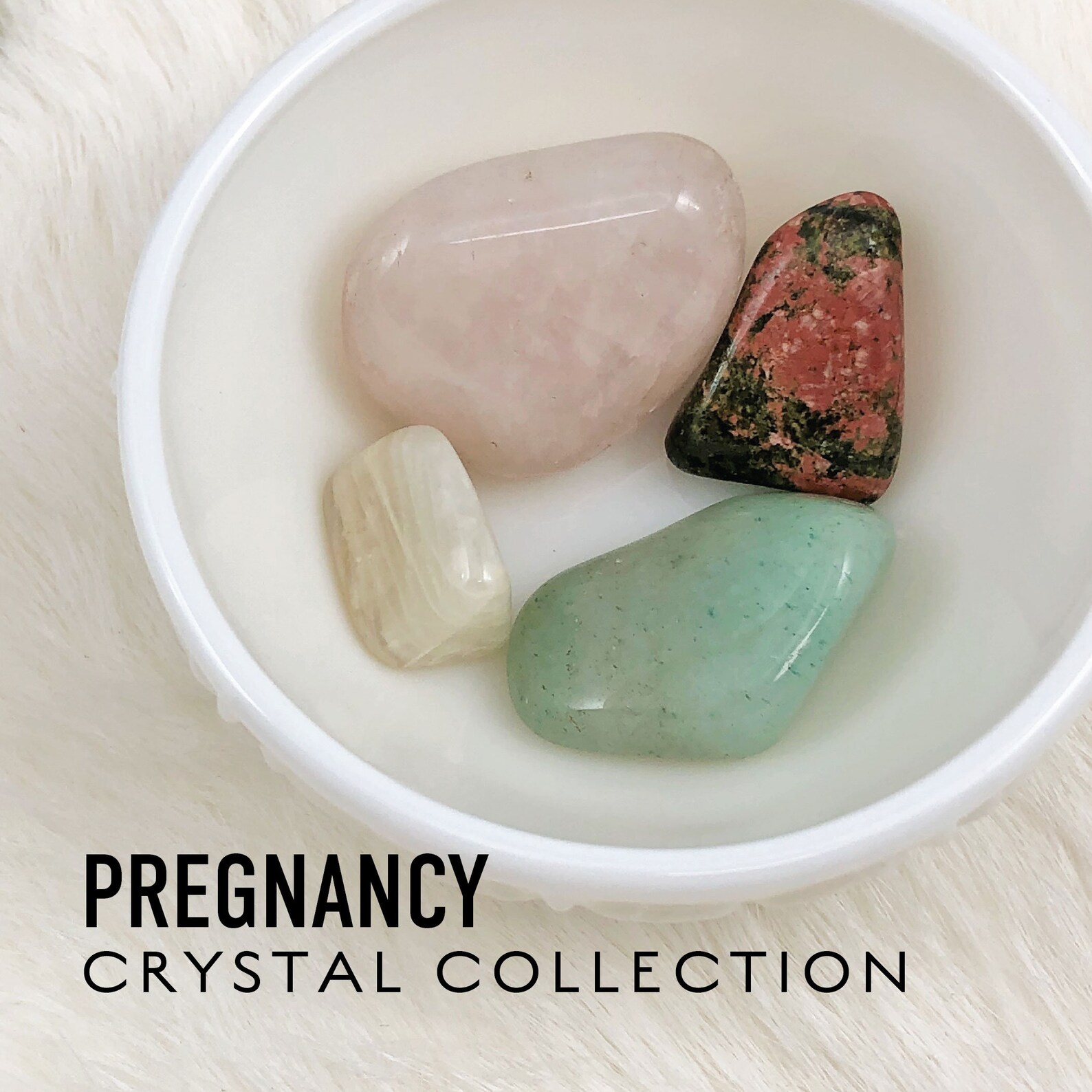 Pregnancy Crystal Set With Box, Healing Pregnancy Stones With Display ...