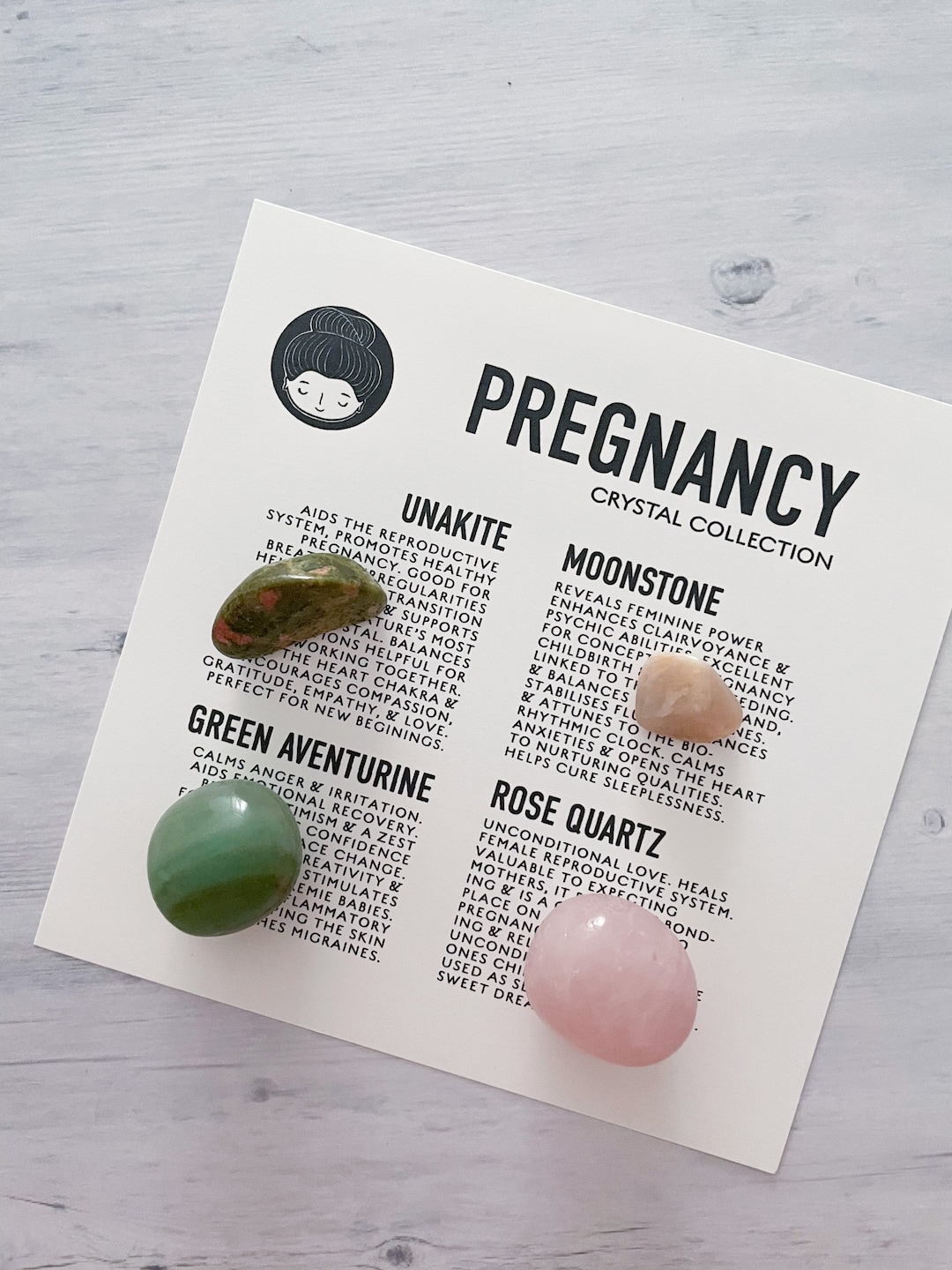 Pregnancy Crystal Set With Box, Healing Pregnancy Stones With Display ...