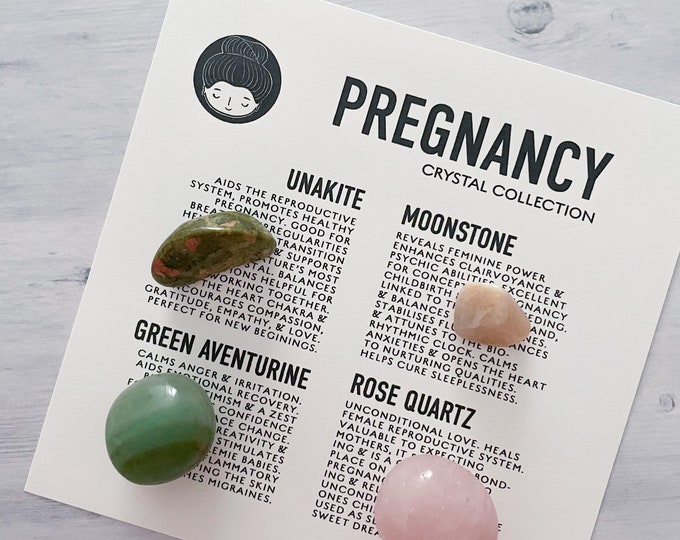 Pregnancy Crystal Set With Box, Healing Pregnancy Stones With Display ...